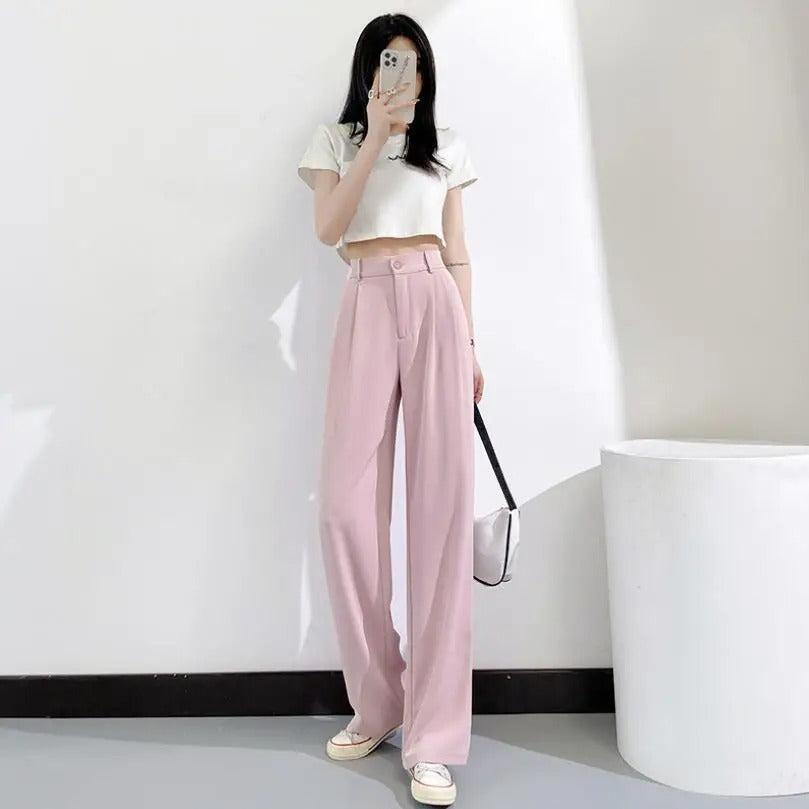 Pink flowing pants | Le Old Money